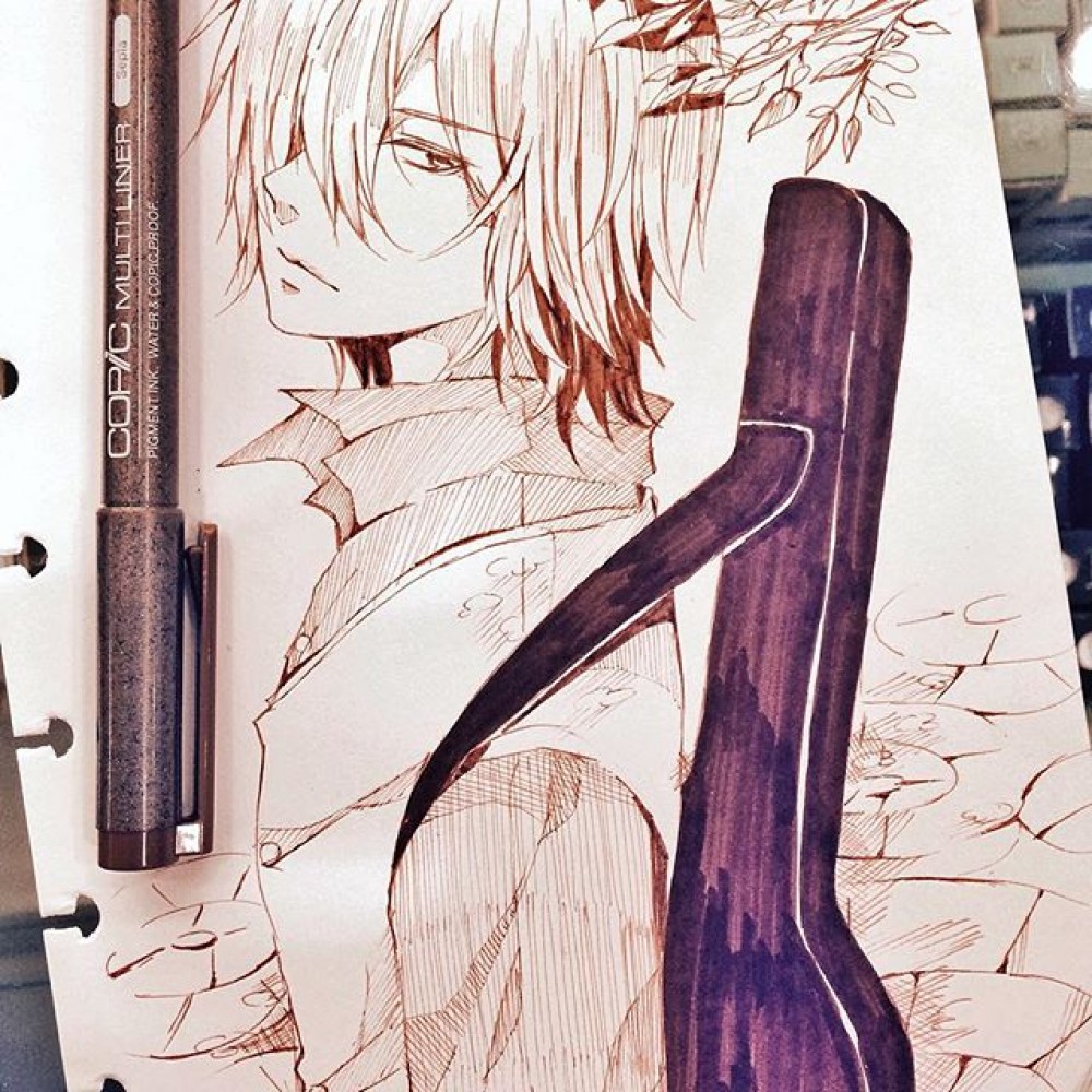 Dessiner Les Mangas Encrage Au Feutre Copic Multiliner Sépia Par Furicchin