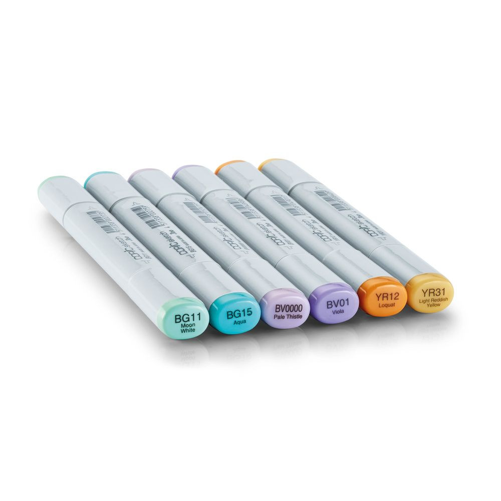 Set 6 Copic Sketch Pastels - fiche produit sur TVHLAND