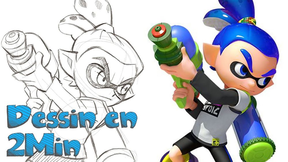 TVHLAND: Dessin en 2 min: Inkling boy - Splatoon 2